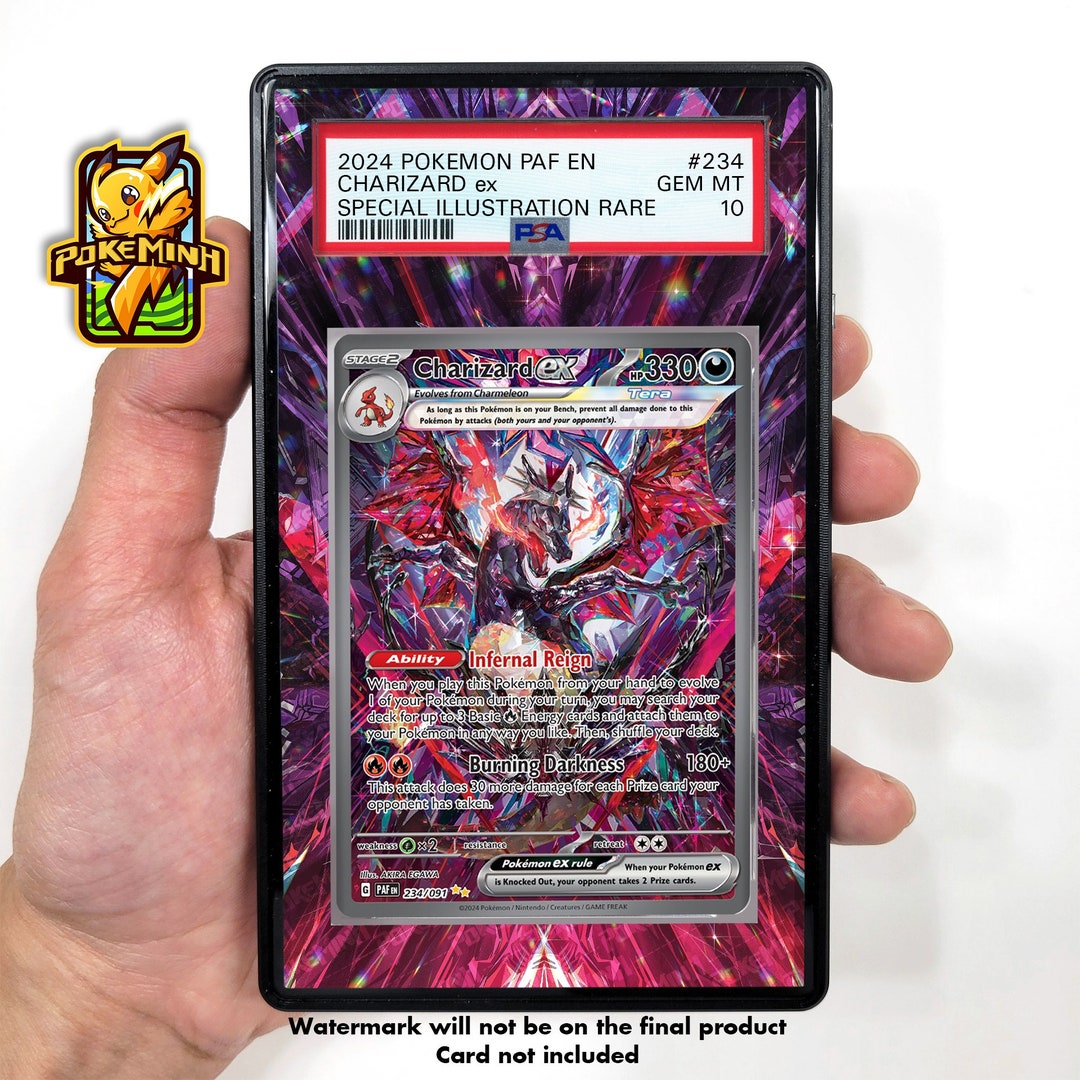 Charizard Tera EX SAR Shiny Custom Pokemon Graded Display Case - Etsy
