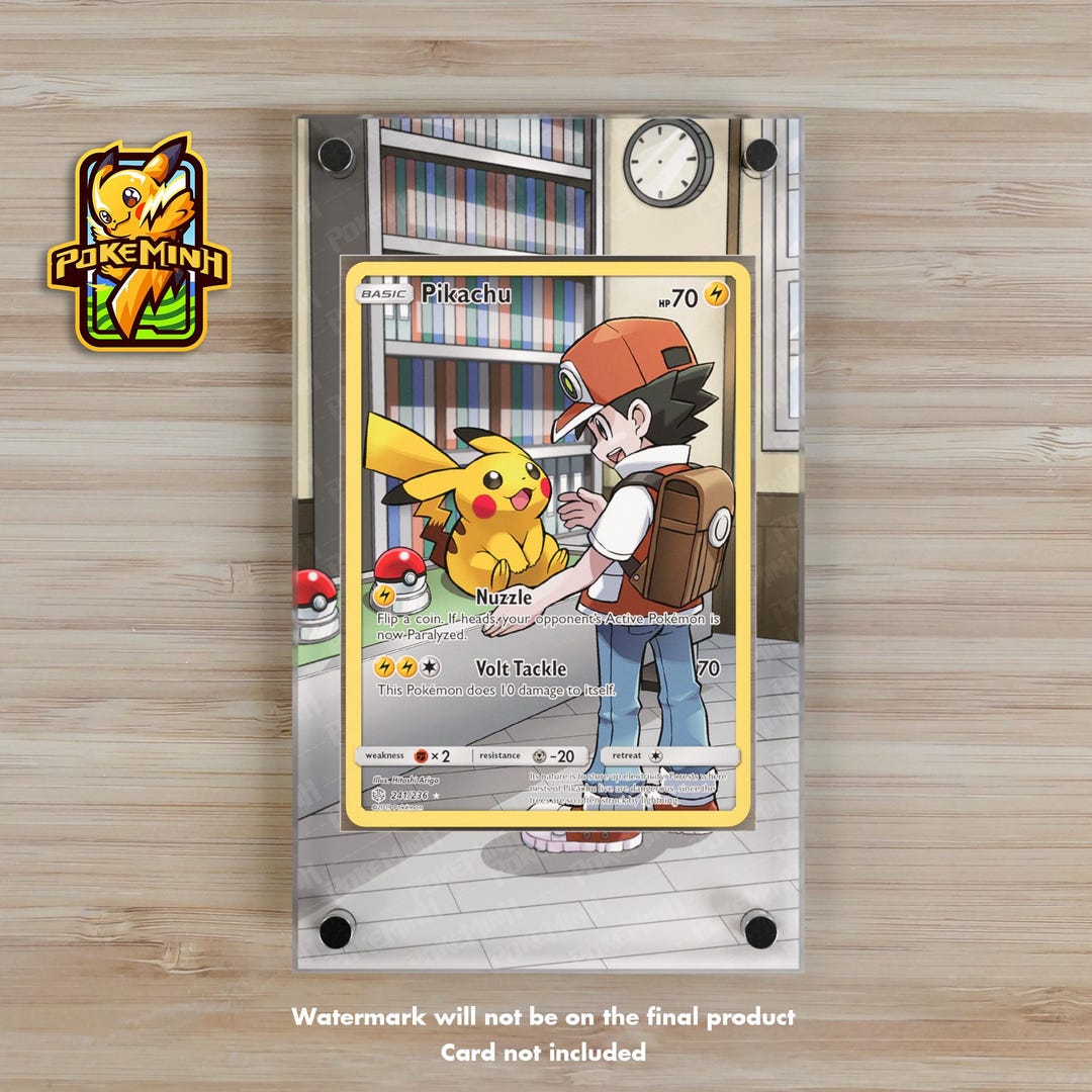 Reds Pikachu CHR Custom Pokemon Display Case - Etsy