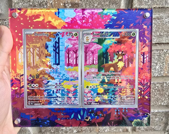 Deerling and Sawsbuck IR Custom Pokemon Card Display Case - Etsy