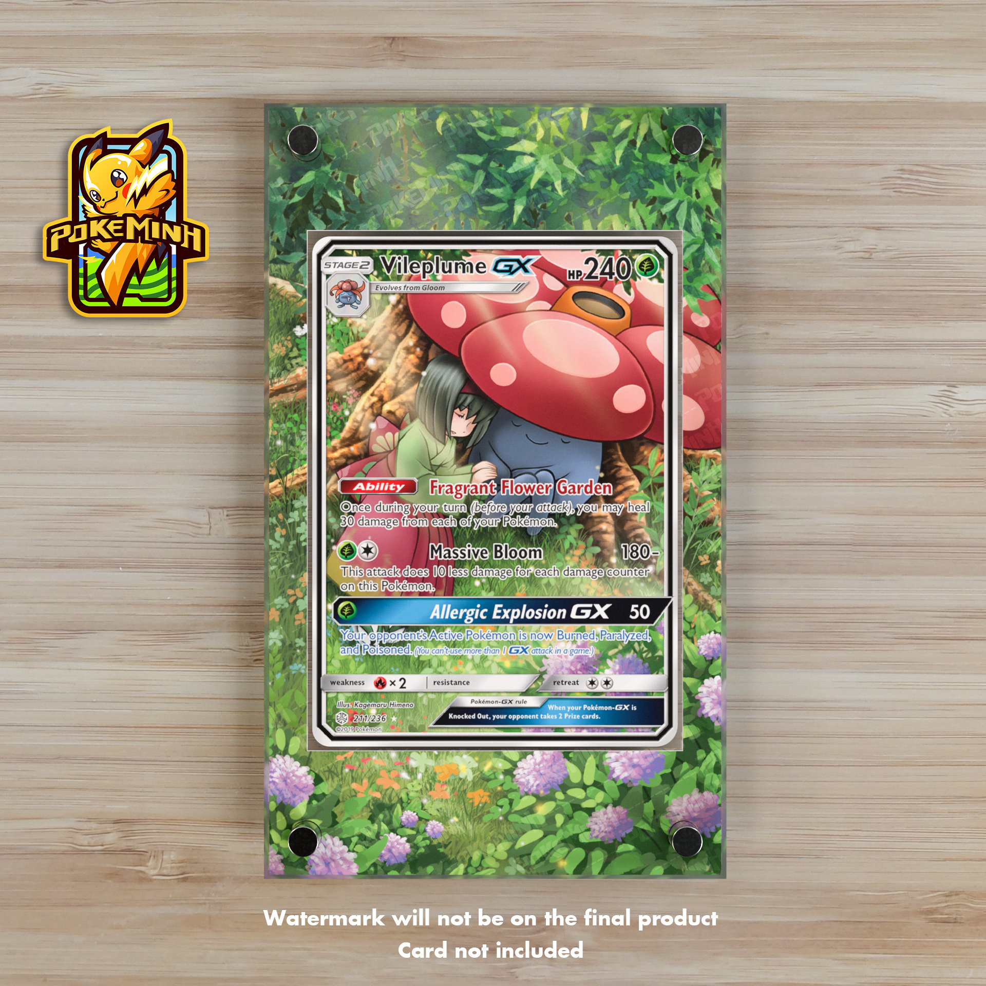 Vileplume GX Alternate Art Custom Pokemon Card Display Case - Etsy