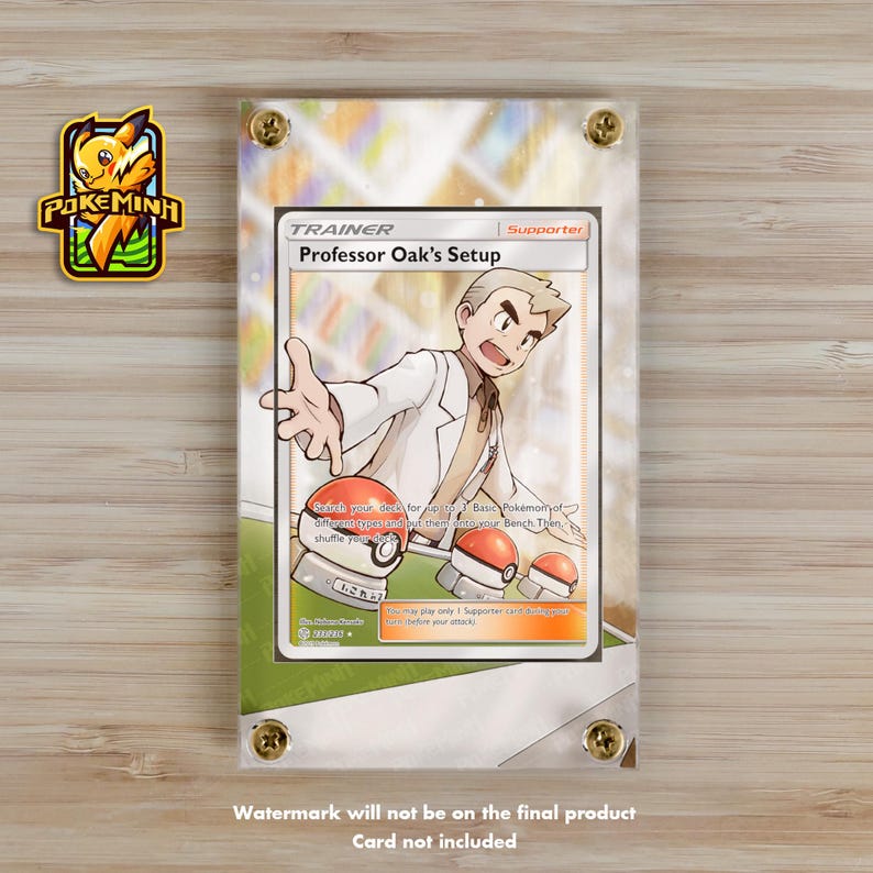 Professor Oak’s Setup Full Art Custom Pokemon Display Case - Etsy