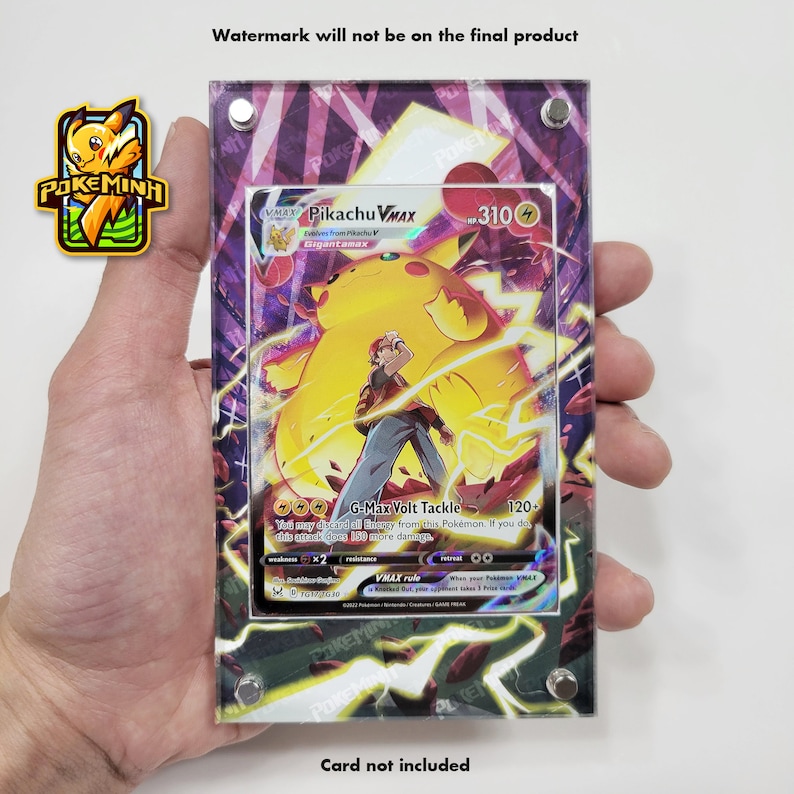 Red's Pikachu VMAX CSR Custom Pokemon Card Display Case - Etsy