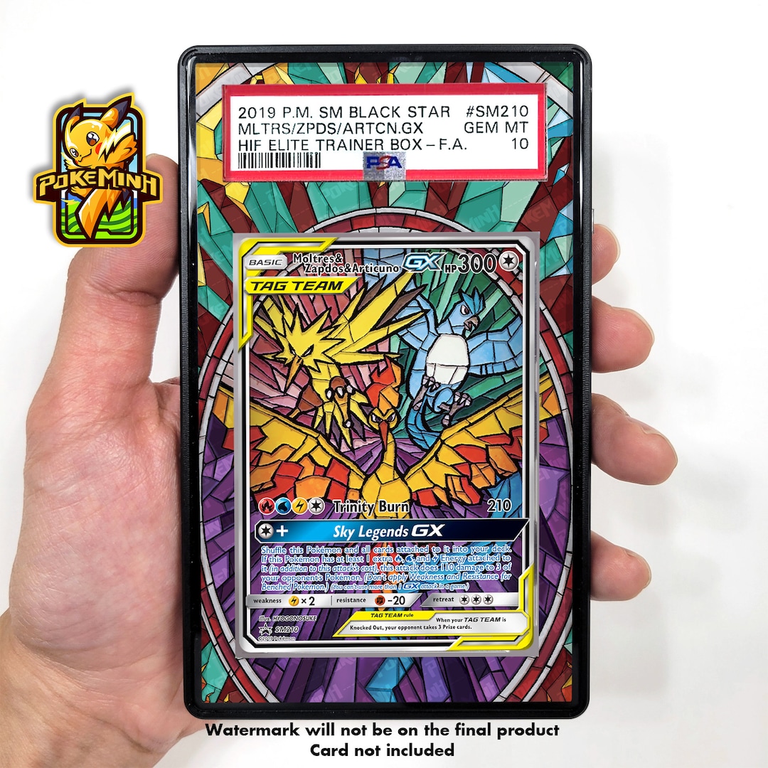 Moltres Zapdos Articuno GX Promo Custom Pokemon Graded Display Case - Etsy
