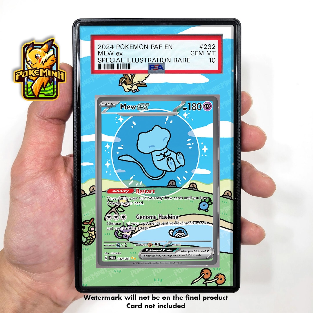 Mew EX SAR Shiny Custom Pokemon Graded Display Case - Etsy