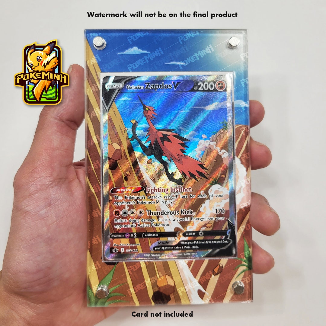 Galarian Zapdos V Alternate Art Custom Pokemon Display Case - Etsy
