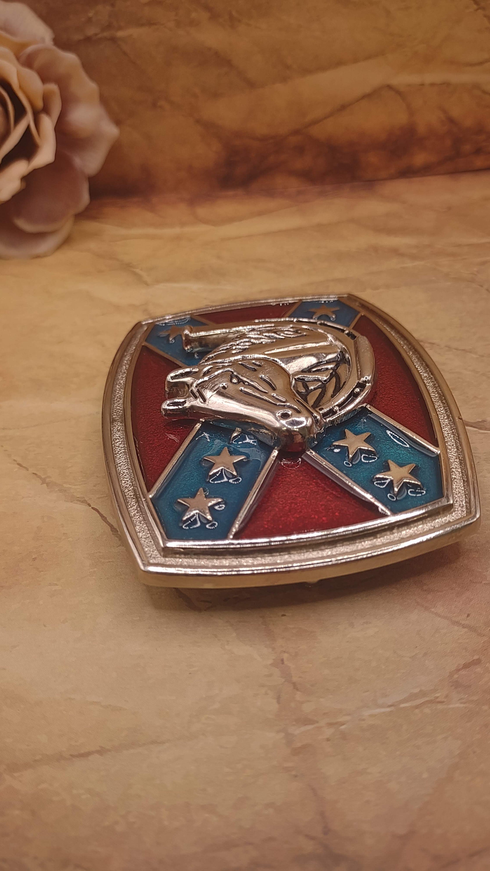 Southern Pride Horse Horse Shoe Belt Buckle Cowboy Buckle Enameled Belt ...