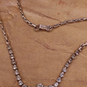 Leo Glass- Vintage Costume- Rhinestone Necklace- 1940s- Well Made- 15 ...