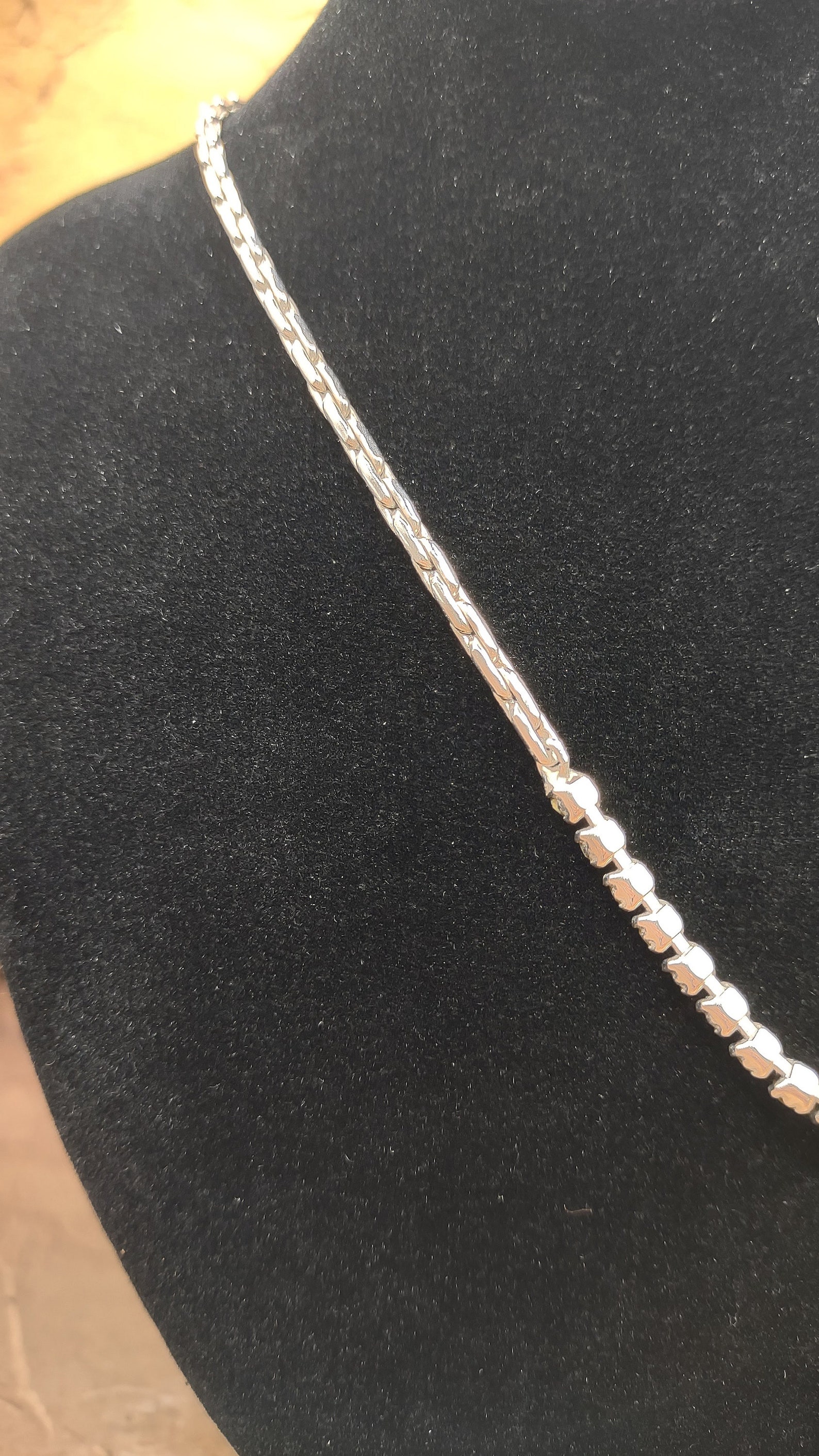 Leo Glass Vintage Costume Rhinestone Necklace 1940s Well Made 15 Inch ...