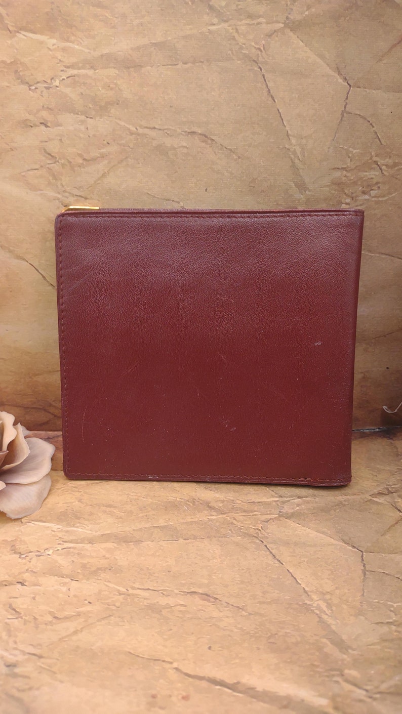 Cartier Vintage Men's Wallet Men's Designer Wallet Burgundy Leather ...
