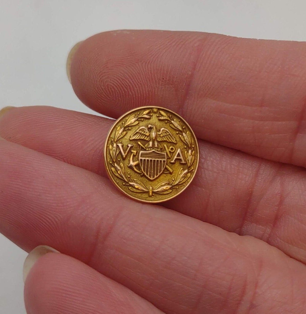 10KT Gold Civil War VA Naval Pin Antique Civil War Tie Pin Remembrance ...