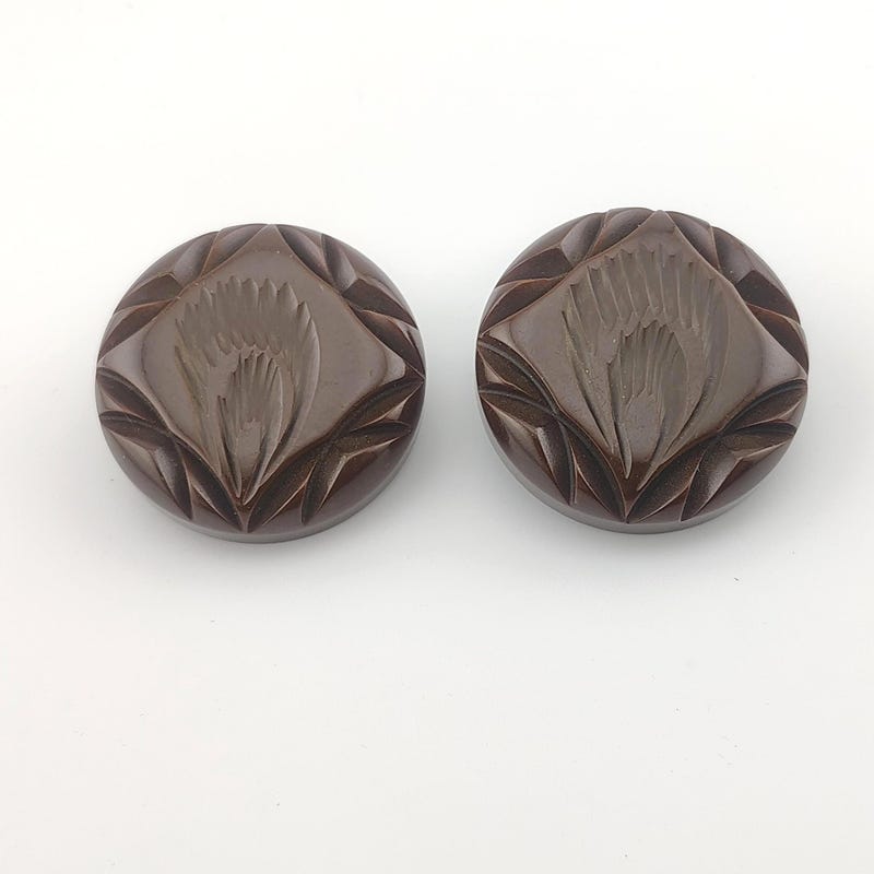 Bakelite Brown Buttons - Etsy