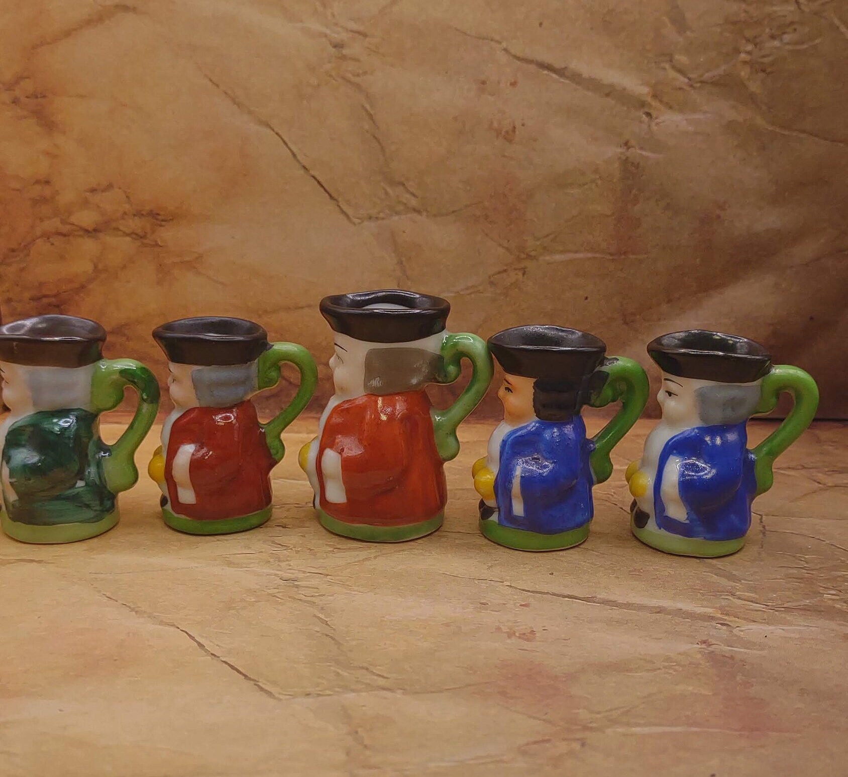 Miniature Creamer Pitcher Colonial Men Toby Pitchers Mini Creamer ...