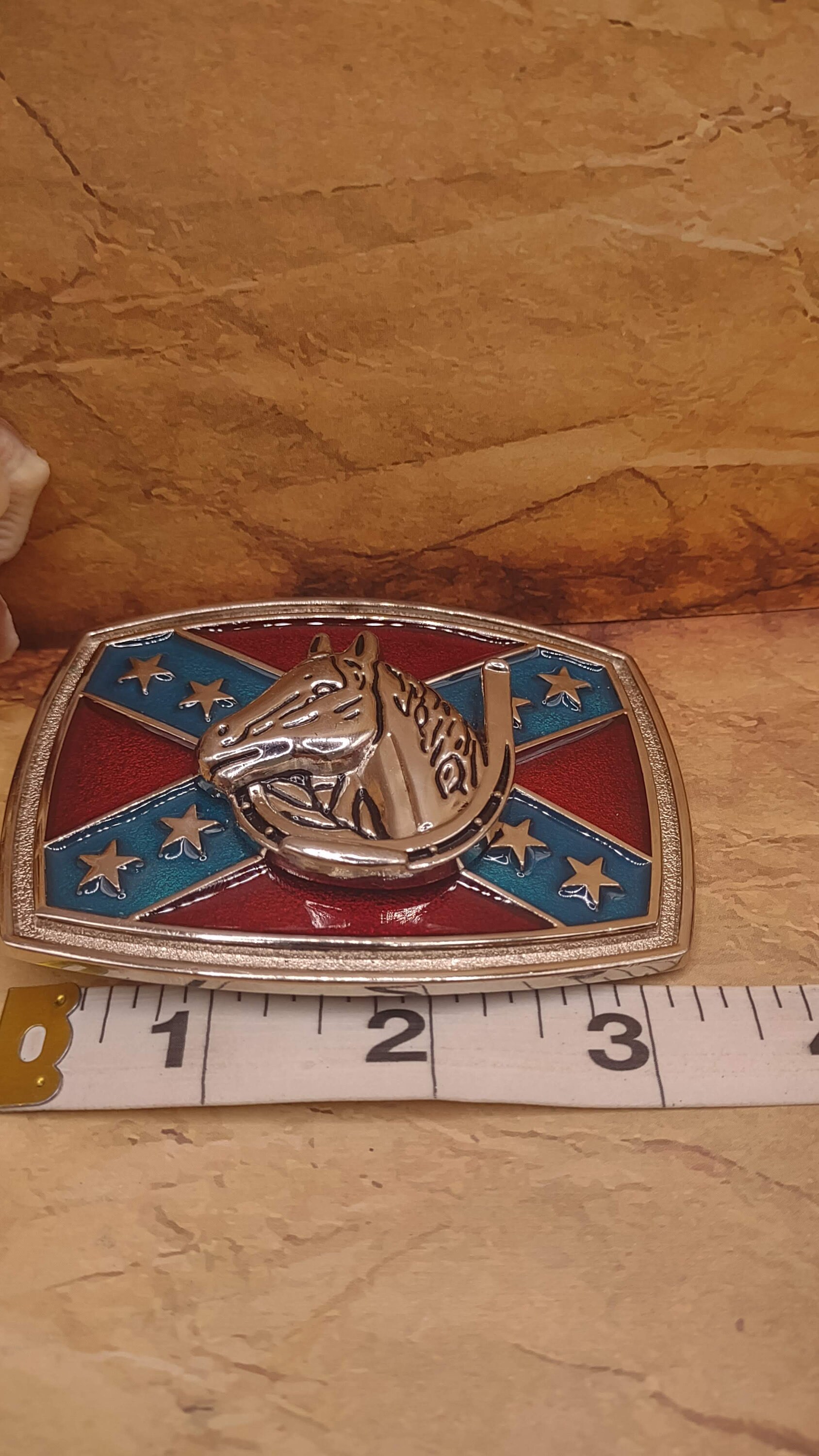 Southern Pride Horse Horse Shoe Belt Buckle Cowboy Buckle Enameled Belt ...