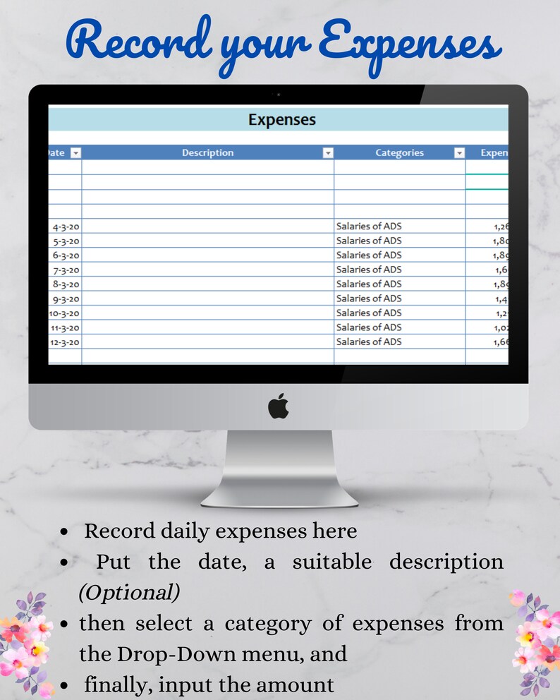 Profit and Loss or Income and Expense Tracker Template for Personal and ...