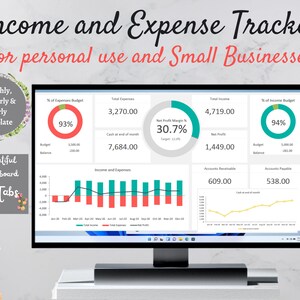 Profit and Loss or Income and Expense Tracker Template for Personal and ...
