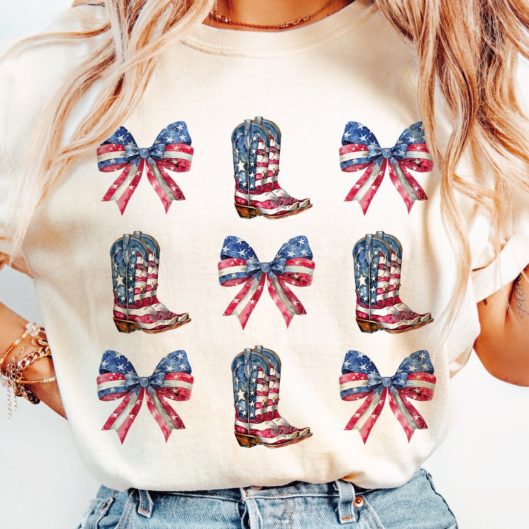 American Girly Png, Coquette 4th of July Png, Western 4th of July, 4th ...