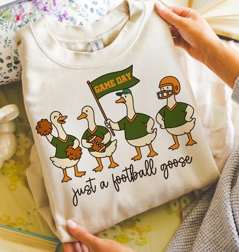 Retro American Football Goose Png, Funny Game Day Goose Design, Fall ...