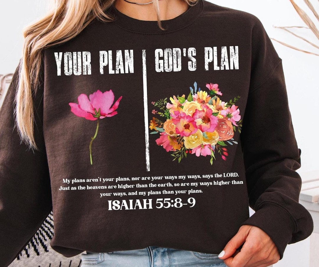Your Plan God's Plan Png, Christian Floral Png, Retro Christian Png, Bible Verse Png, Wildflower ...