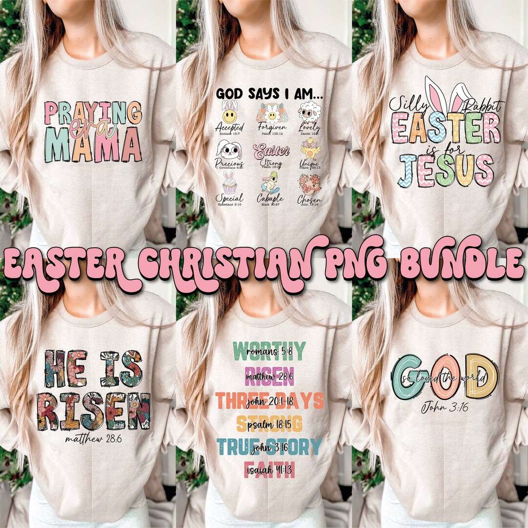 Easter Christian Bundle, Christian Png Bundle, Easter Png, Bible Verse ...
