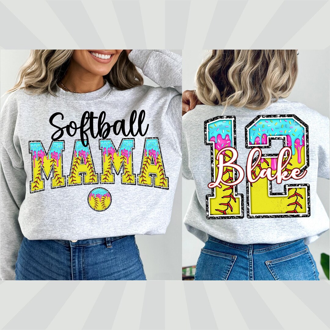 Personalized Softball Drip PNG, Custom Order Png, Gameday Softball Png ...