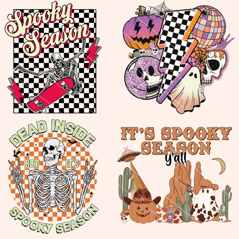 Retro Halloween Png Bundle, Spooky Season Png, Halloween Shirt Png ...