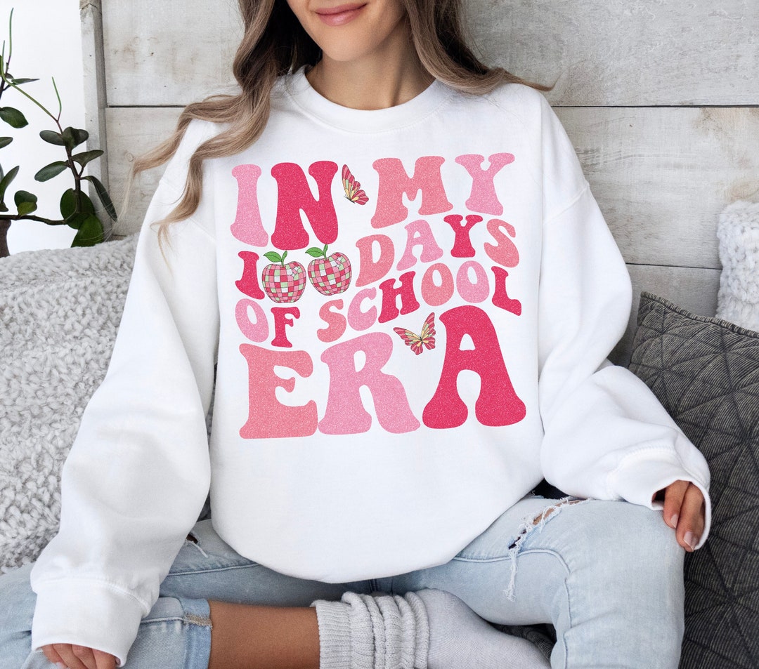 In My 100 Days of School Era Glitter Png, 100 Day Shirt Png, 100th Day ...