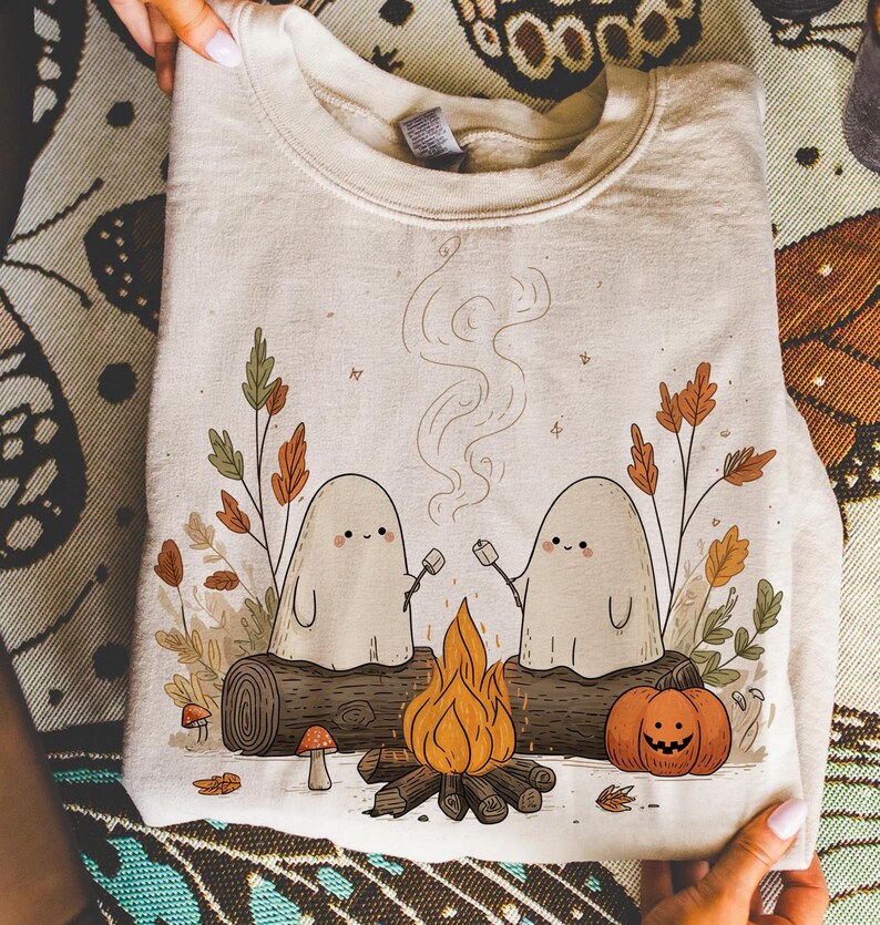 Camping Ghosts Png, Cute Ghost Halloween Png, Halloween Png, Funny ...