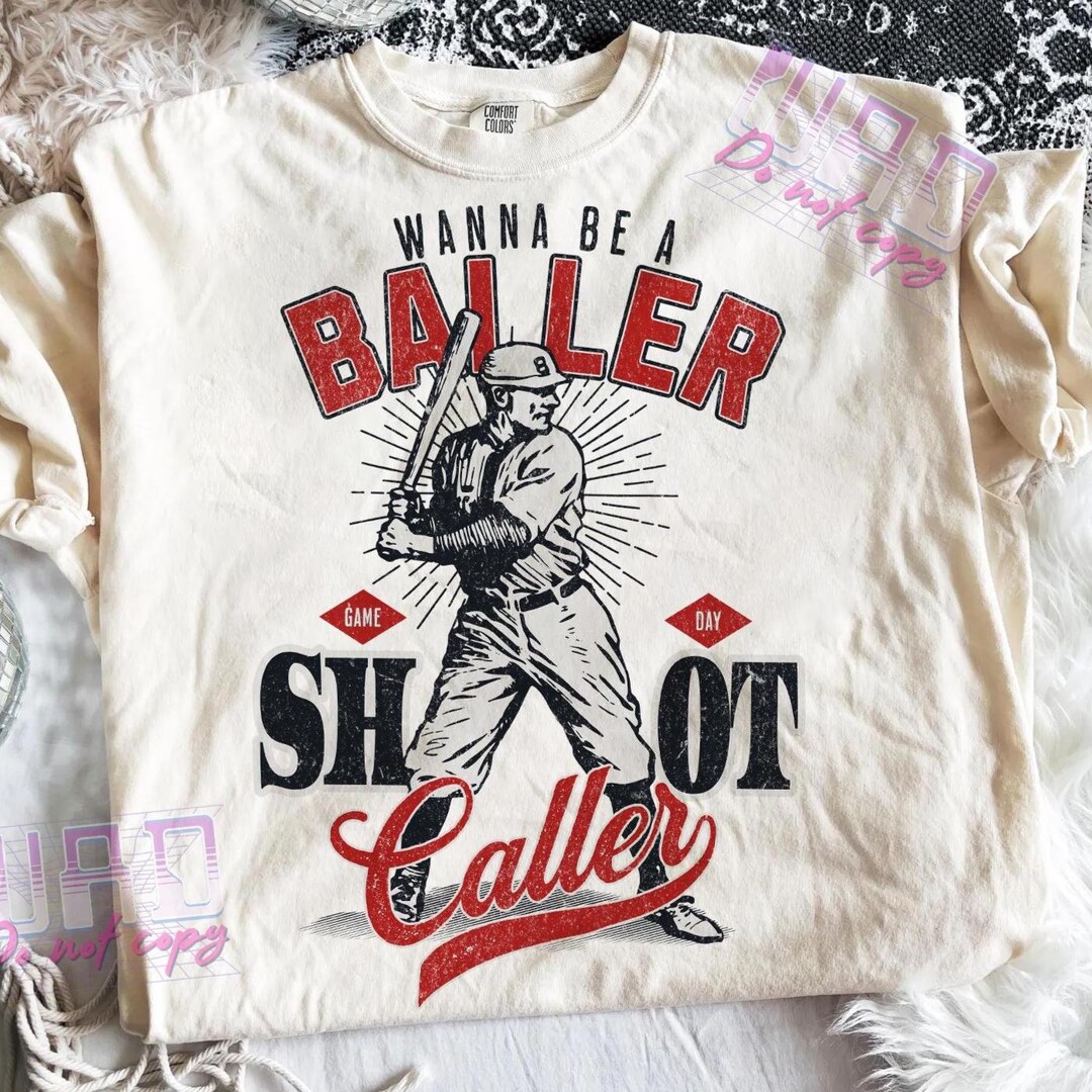 Wanna Be a Baller Shot Caller Png, Baseball Vintage Retro Png ...