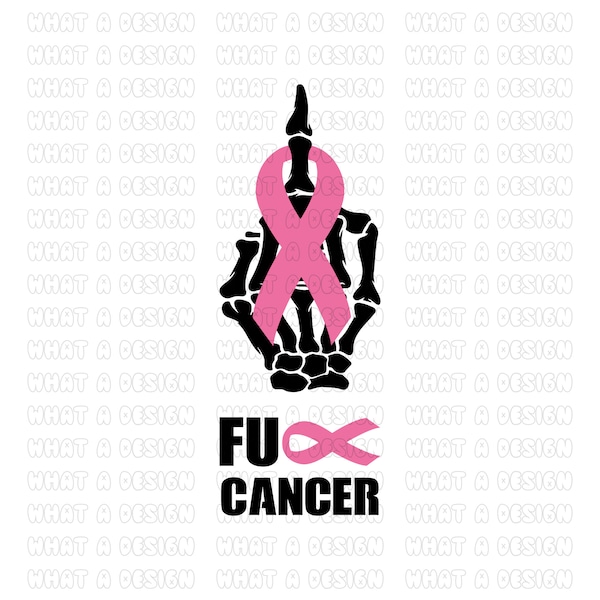 Breast Cancer Middle Finger Svg - Etsy