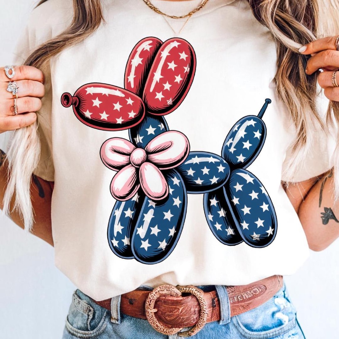 Coquette 4th of July Png,4th Balloon Dog,america Png,american Girly Png ...