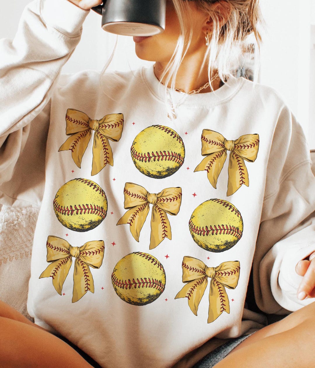 Vintage Softball Bow Png, Bow Softball Png Sublimation, Coquette ...