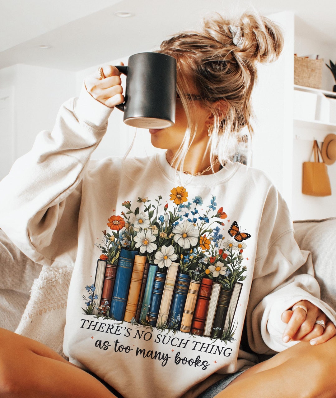There's No Such Thing as Too Many Book PNG, Book Sublimation Design ...