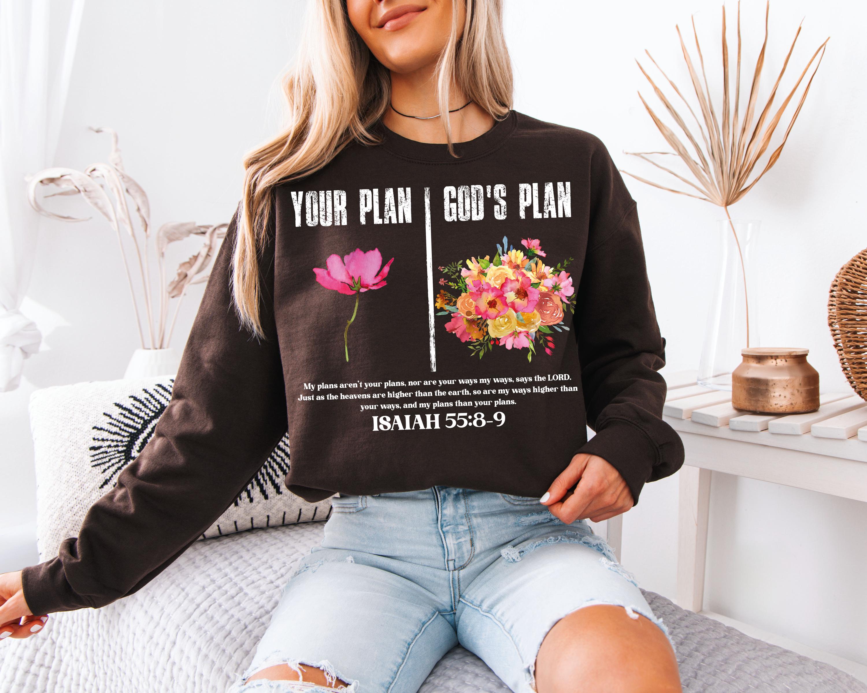 Your Plan God's Plan Png, Christian Floral Png, Retro Christian Png ...