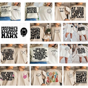 Mega SVG Bundle, All Back and Pocket T Shirt Designs SVG, Retro Smiley ...