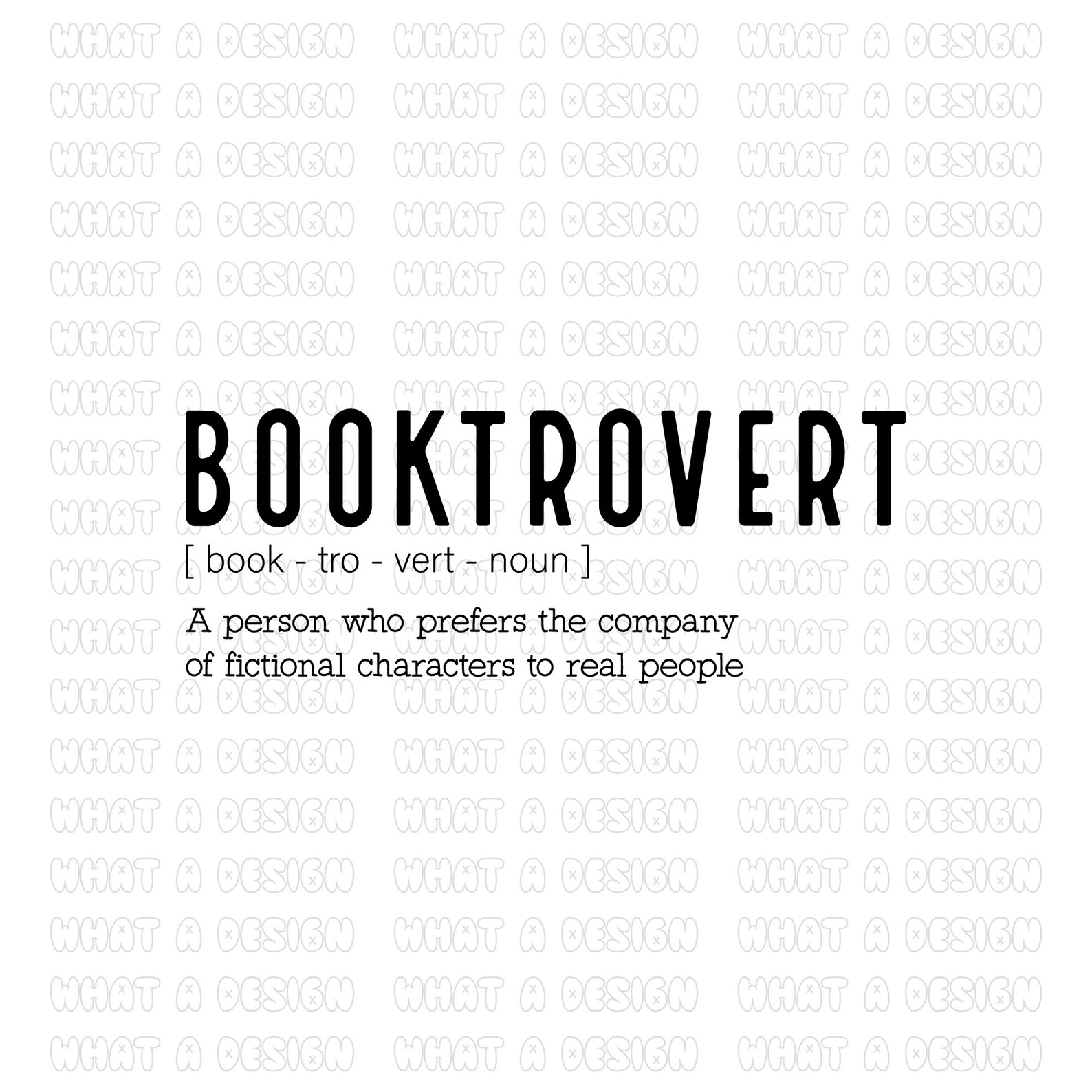 Booktrovert Definition Funny Book Lover Svg Png, Book Lover Svg ...