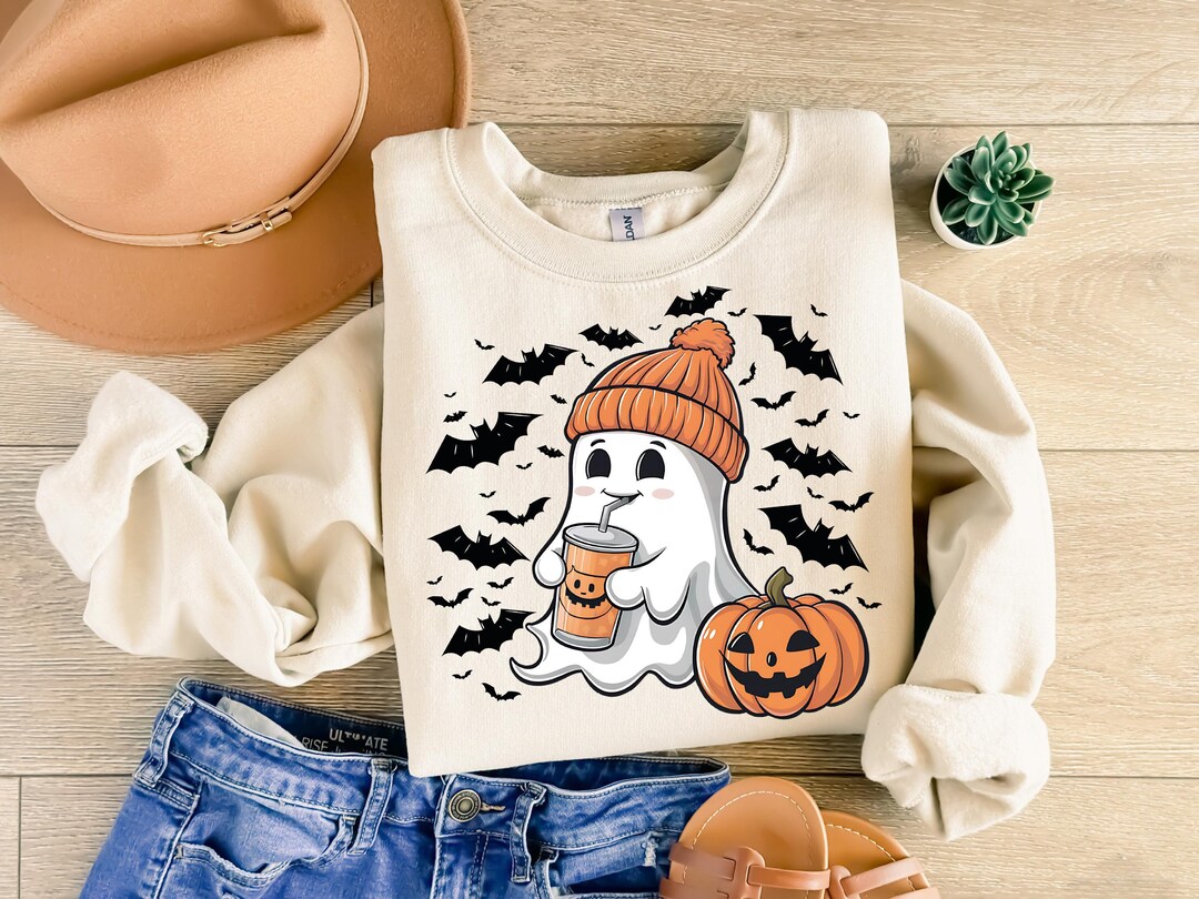 Cute Ghost Png, Halloween Png, Coffee Png, Bougie Png, Boojee Ghost ...