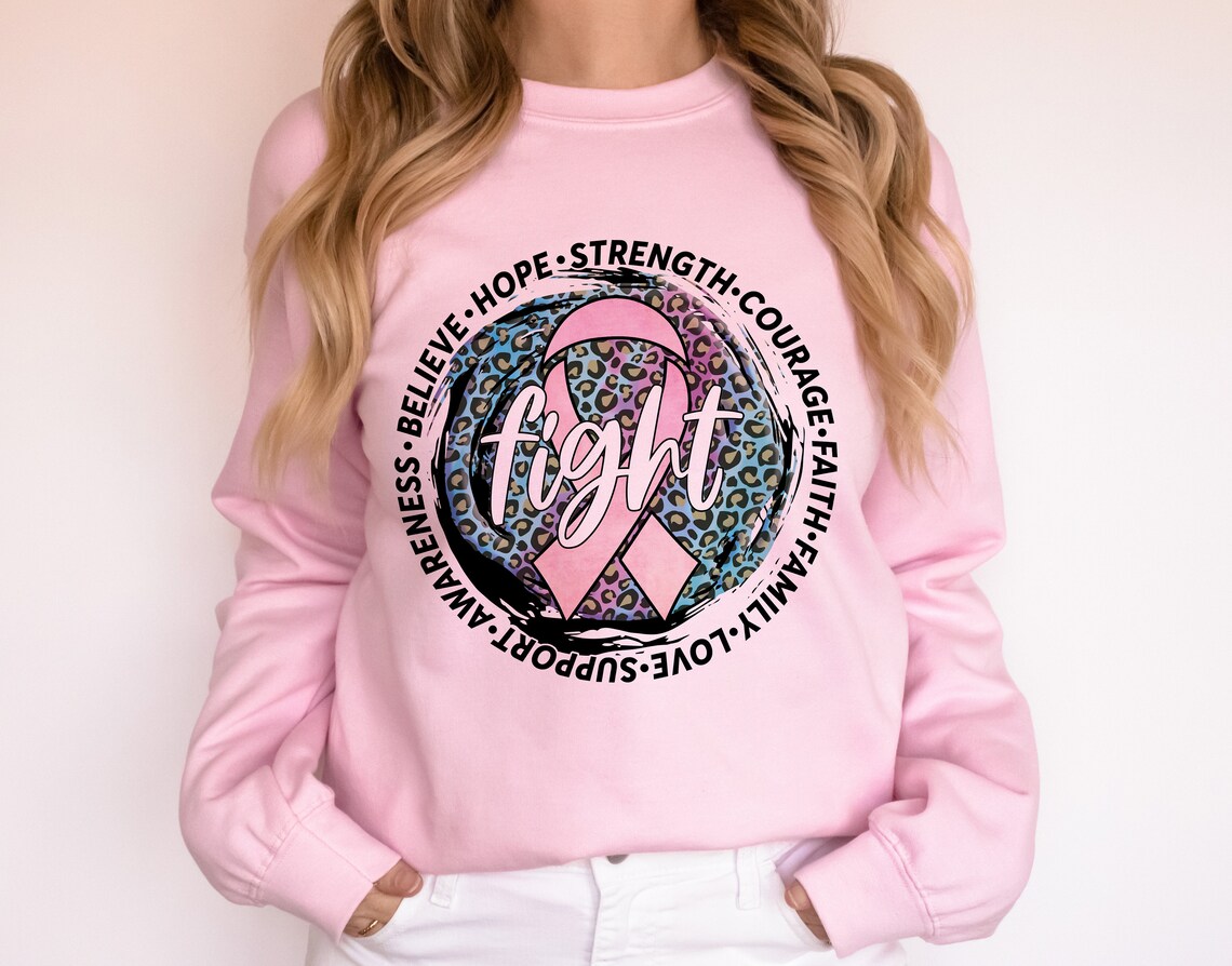 Fight Breast Cancer PNG | Sublimation Design | Breast Cancer Awareness ...