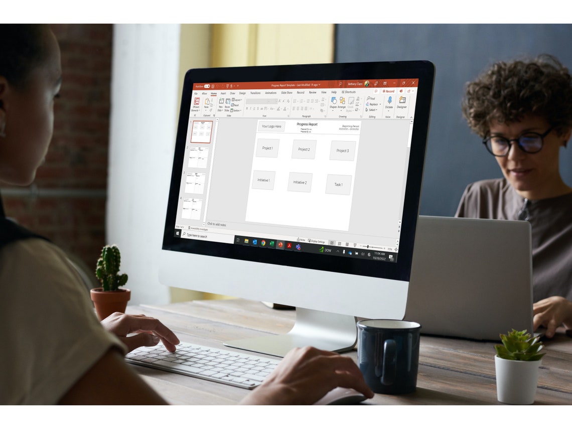 Digital Project Progress Report Template | MS Powerpoint Template ...