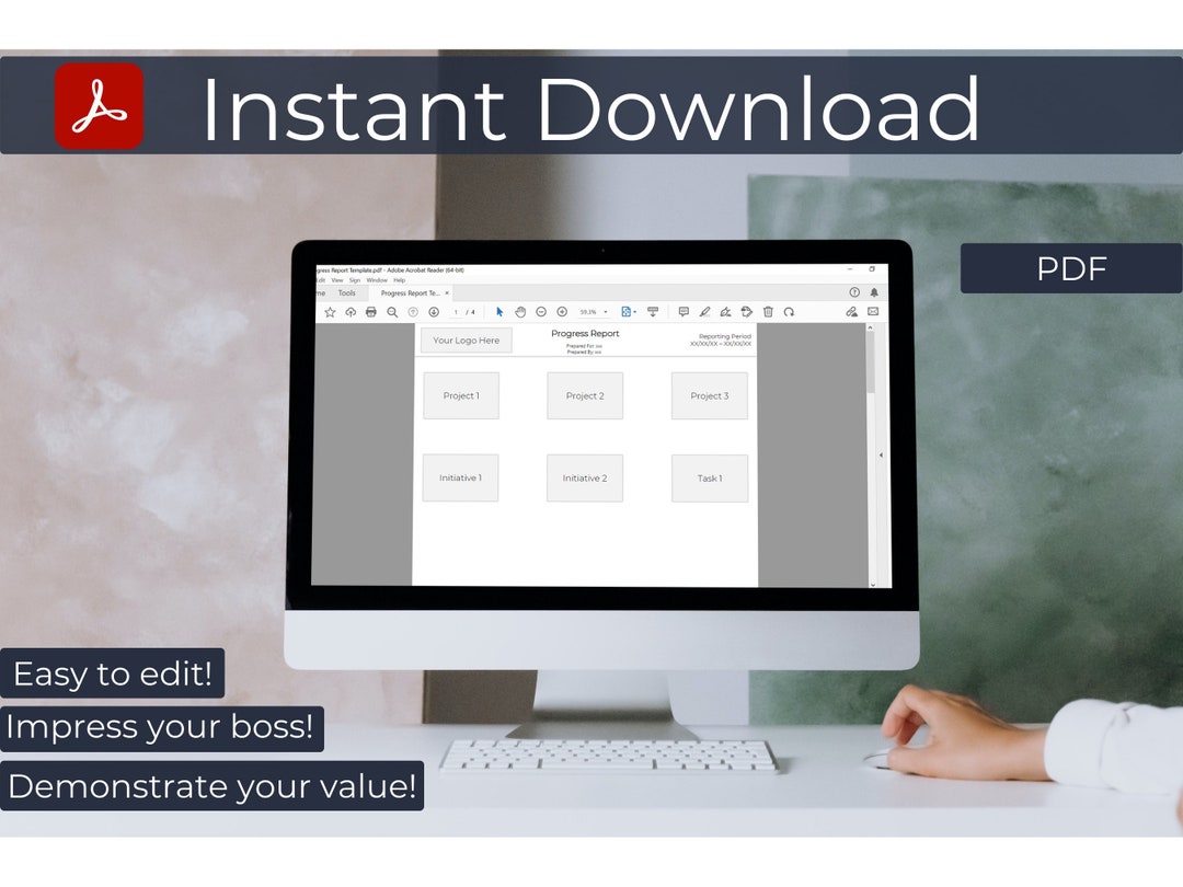 Digital Project Progress Report Template | PDF Template ...