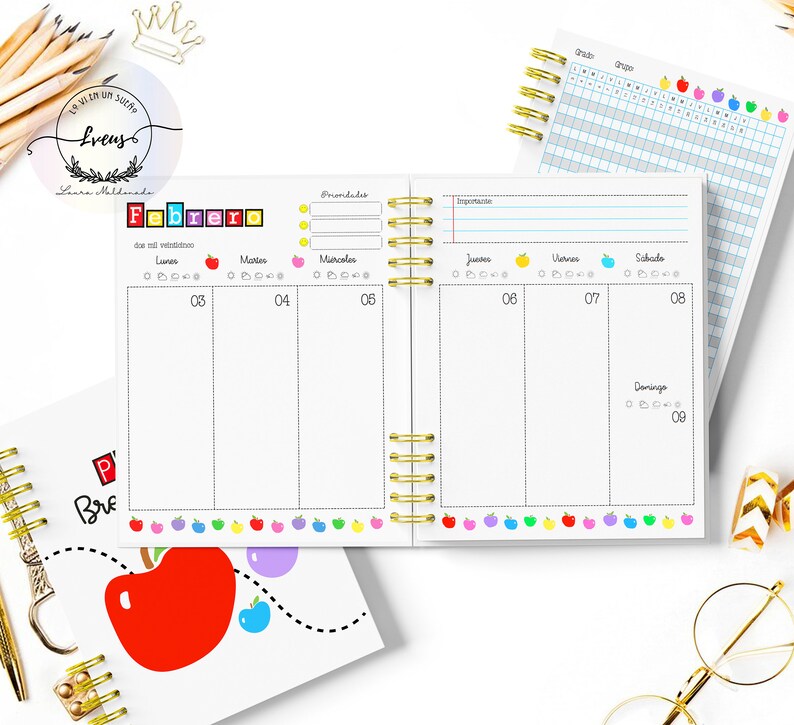 TEACHER'S PLANNER 2026-2027 Half Letter Size Printable Pdf File ...