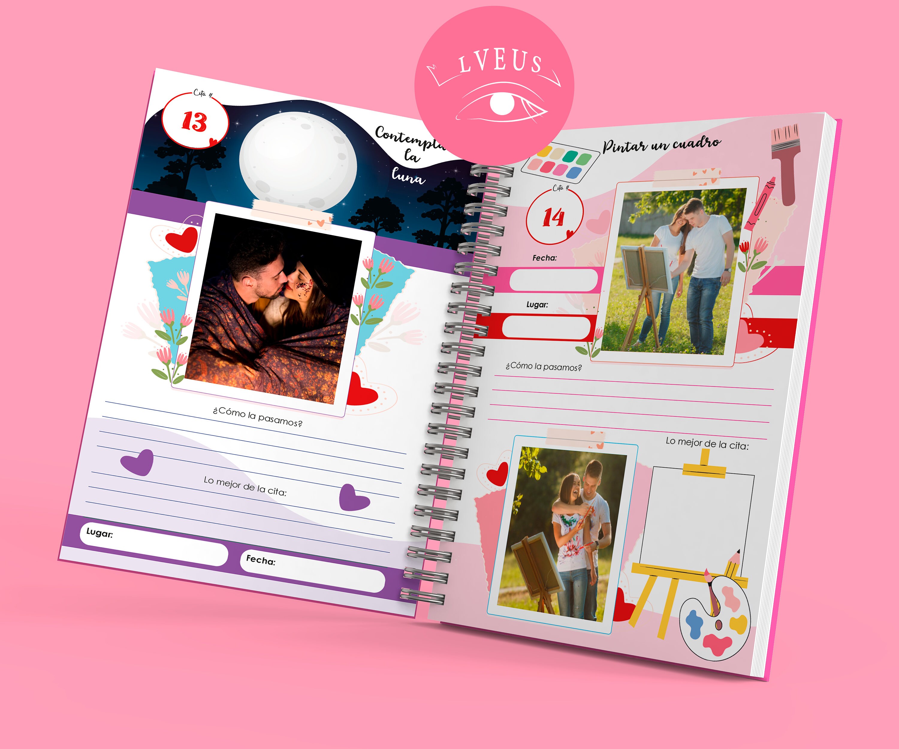 100 CITAS JUNTOS álbum pdf para imprimir san valentin - Etsy España