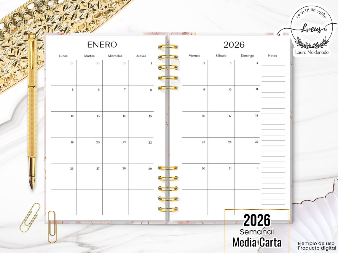 Elegant 2026 Planner, Formal Printable PDF Weekly Planner, 2026 Planner ...