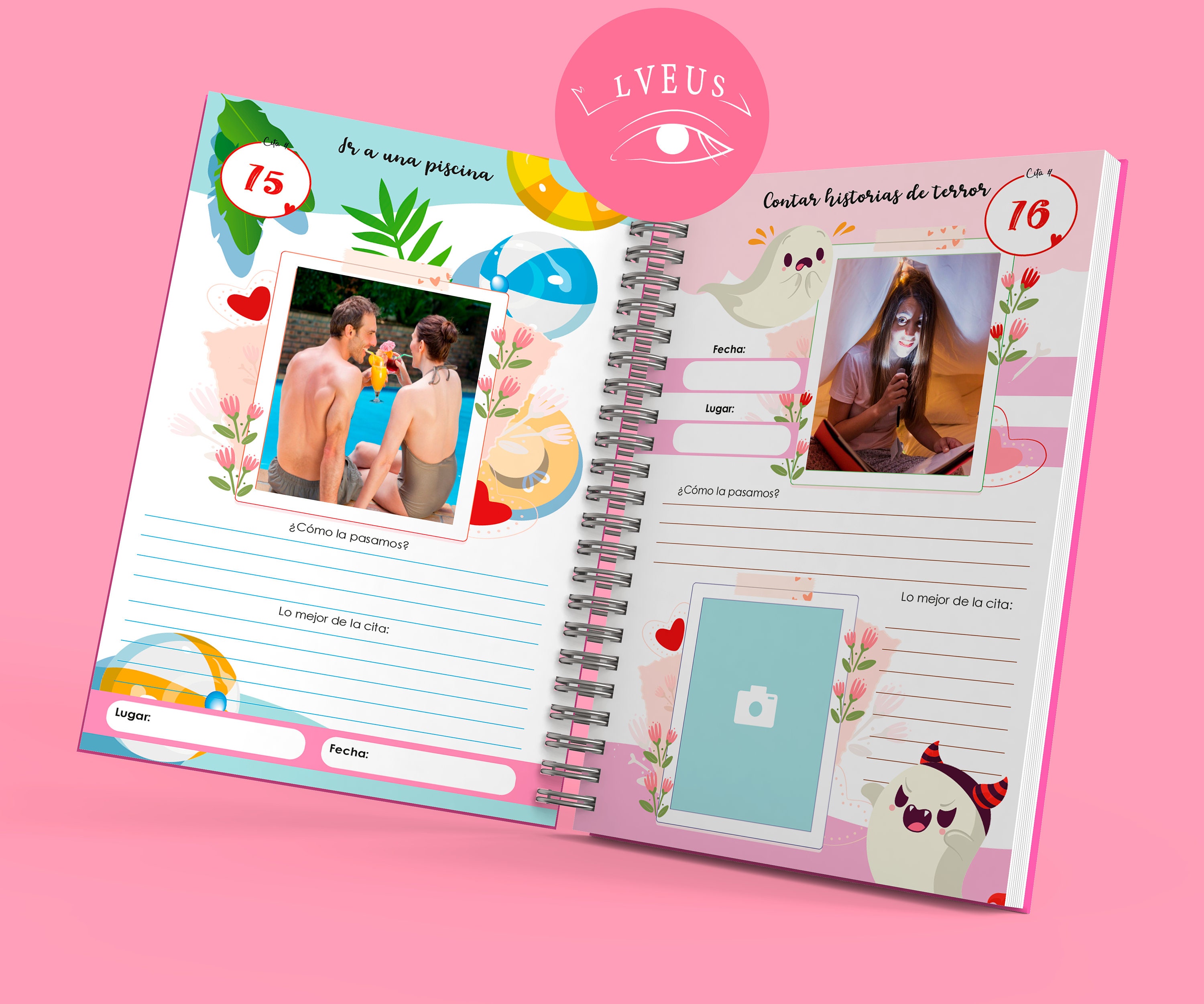 100 CITAS JUNTOS álbum pdf para imprimir san valentin - Etsy España
