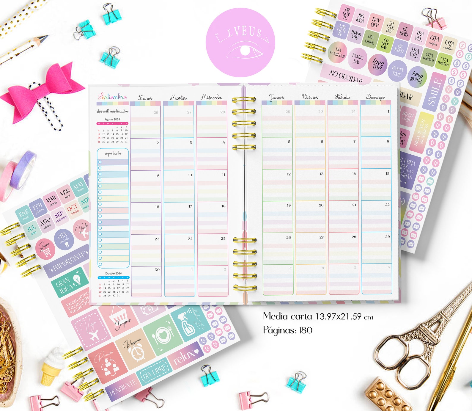 Weekly 2024 Agenda, Printable Weekly Planner, 2024 Digital Agenda ...