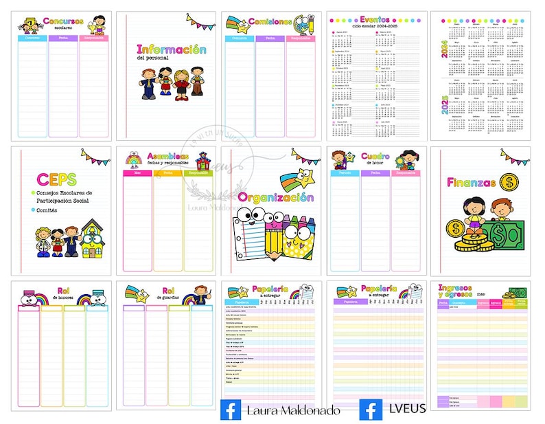 PACK Agendas DOCENTES y DIRECTIVAS 2025-2026 imprimibles en pdf agosto ...
