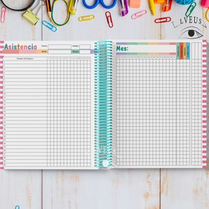 Agenda imprimible para MAESTROS/DOCENTES 2024-2025 tamaño medio oficio ...