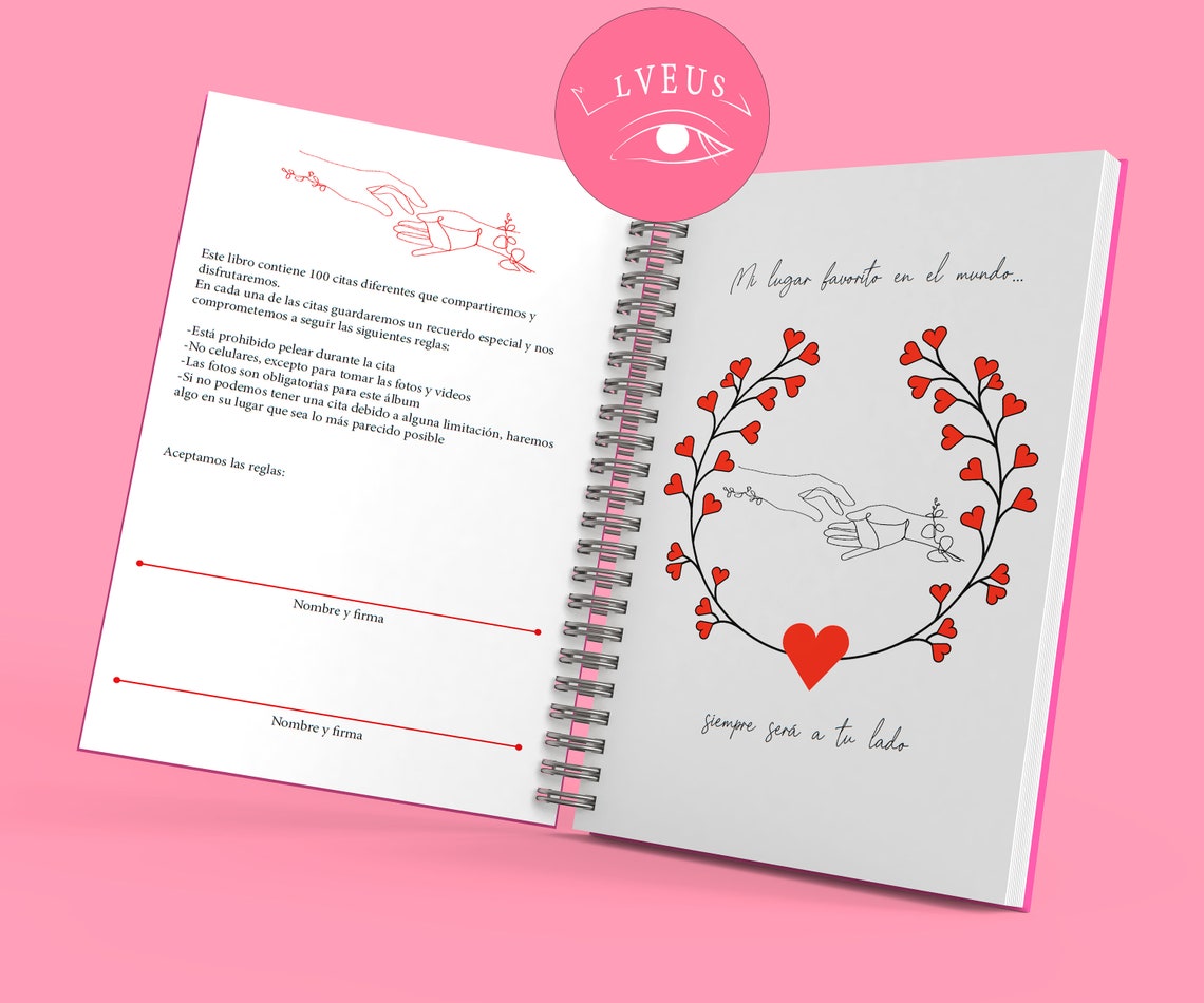 100 CITAS JUNTOS álbum pdf para imprimir san valentin - Etsy México