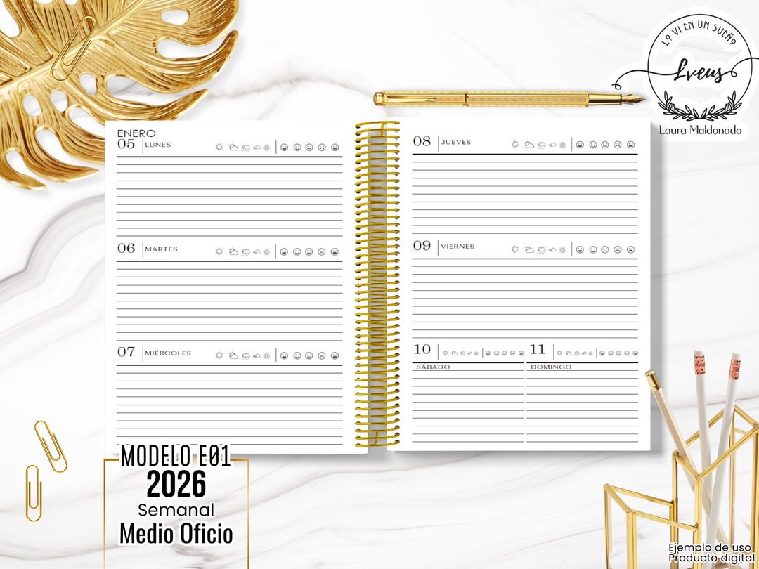 CLASSIC 2026 PLANNER Formal Planner Printable Half-letter Size PDF ...