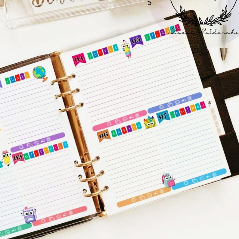 Agenda imprimible para MAESTROS/DOCENTES 2025-2026 tamaño medio oficio ...