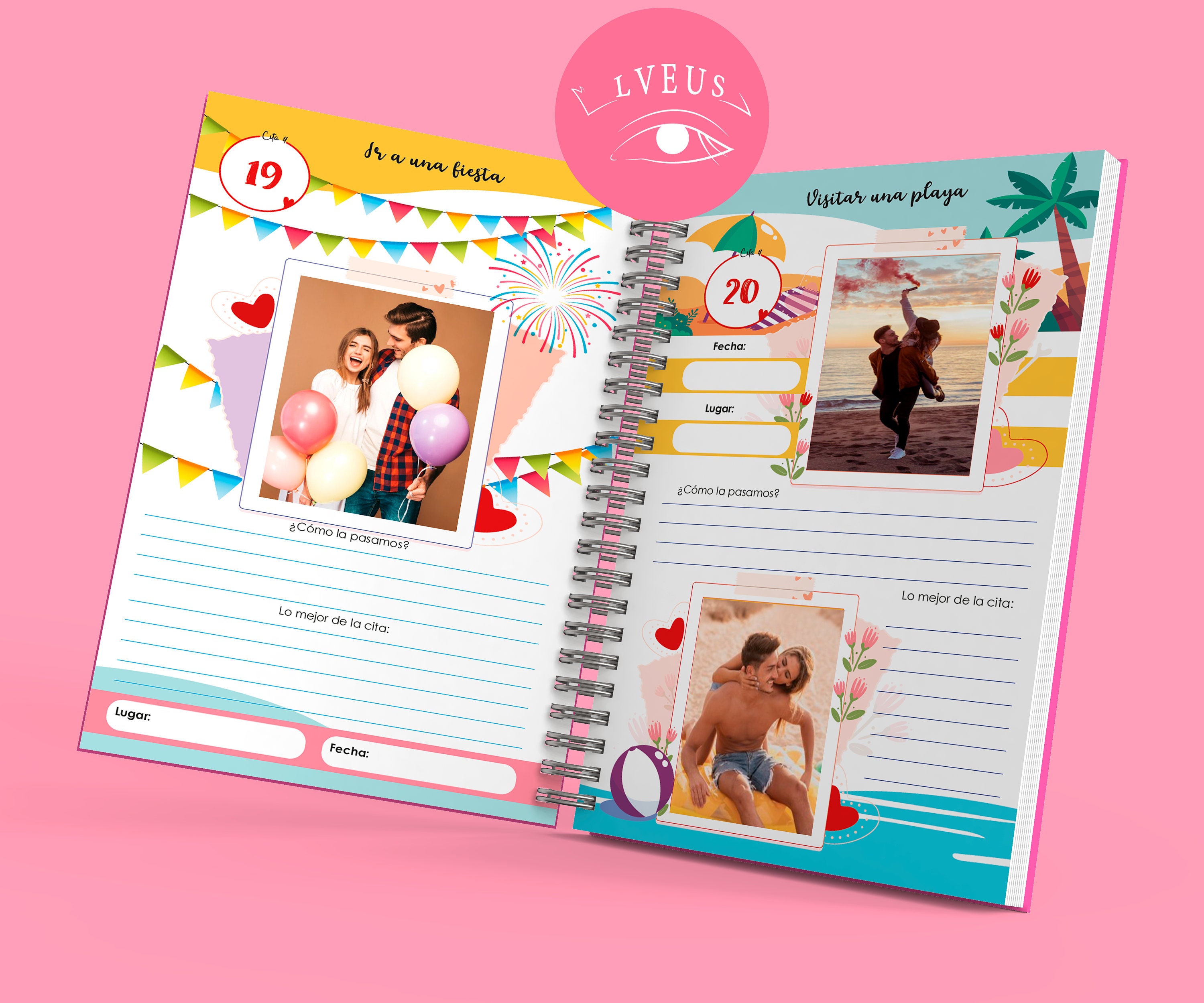 100 CITAS JUNTOS álbum pdf para imprimir san valentin - Etsy España
